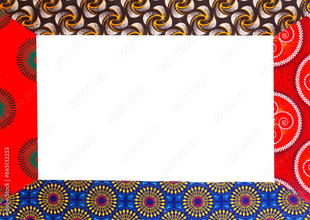 colorful frame made from various patterns of Iconic South African ...