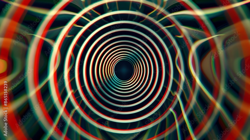 Abstract hypnotic circle screen optical illusion pop art background ...