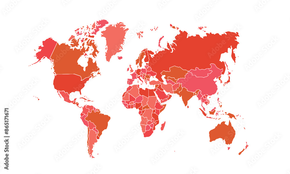 World map isolated modern colorful style. for website layouts ...