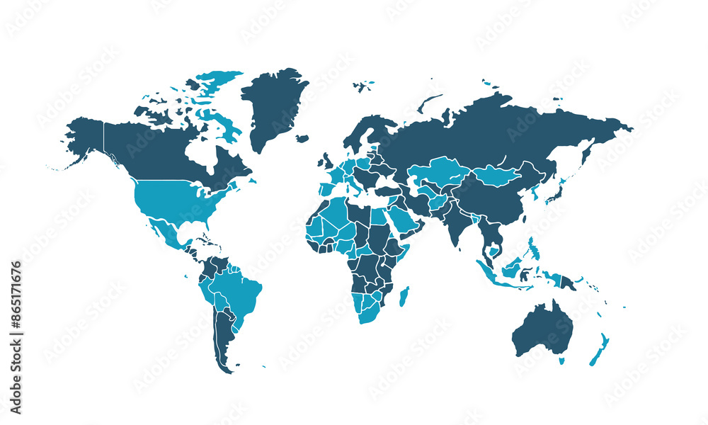 World map isolated modern colorful style. for website layouts ...