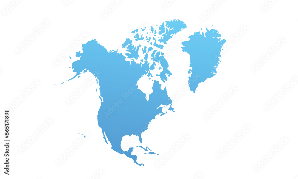 Map of North America isolated modern colorful style. for website ...