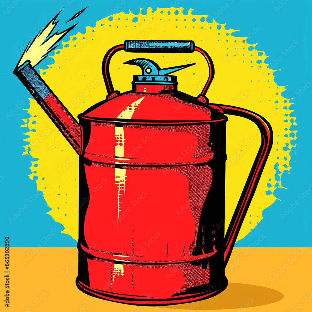 Cartoon gas can vector illustration in comic style design Stock ...