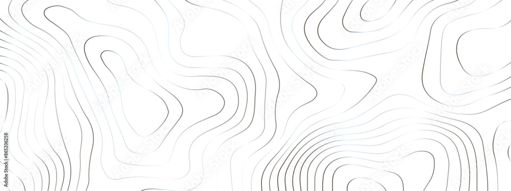 Wave topographic contour map, topographic wavy map line background ...