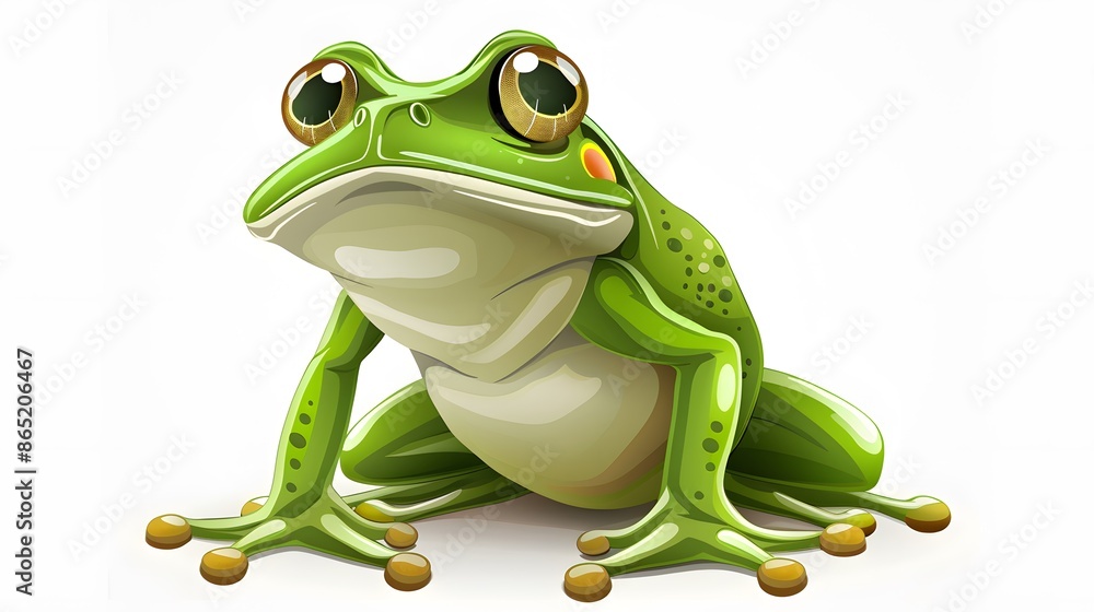 Male frog cartoon character mascot design, including flat and line art ...