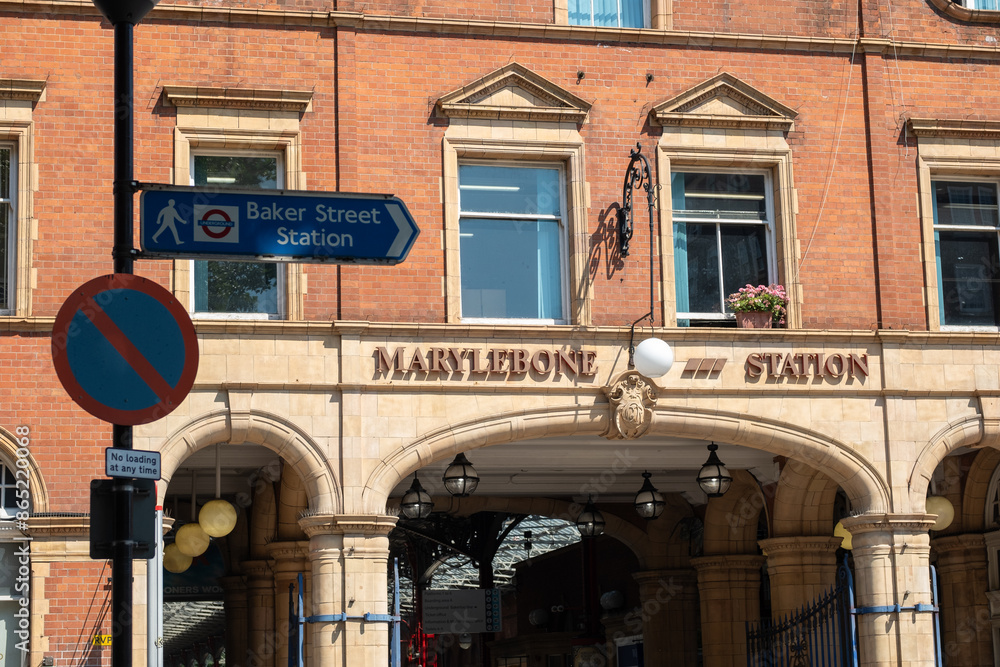 LONDON- Marylebone Train Station, a central London railway terminus ...