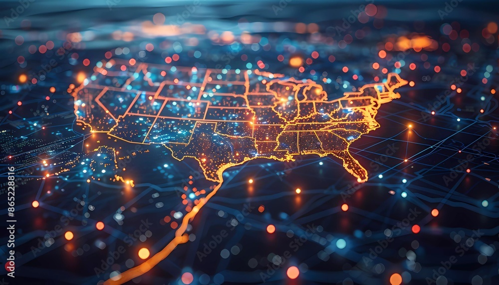 AI in Transportation and Logistics, map of transportation hubs in the ...