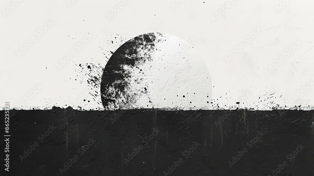 minimal black and white poster showing mottled with the nags and doubts ...