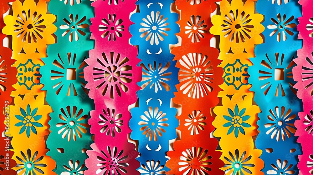 Papel picado is a traditional Mexican folk art that involves cutting ...