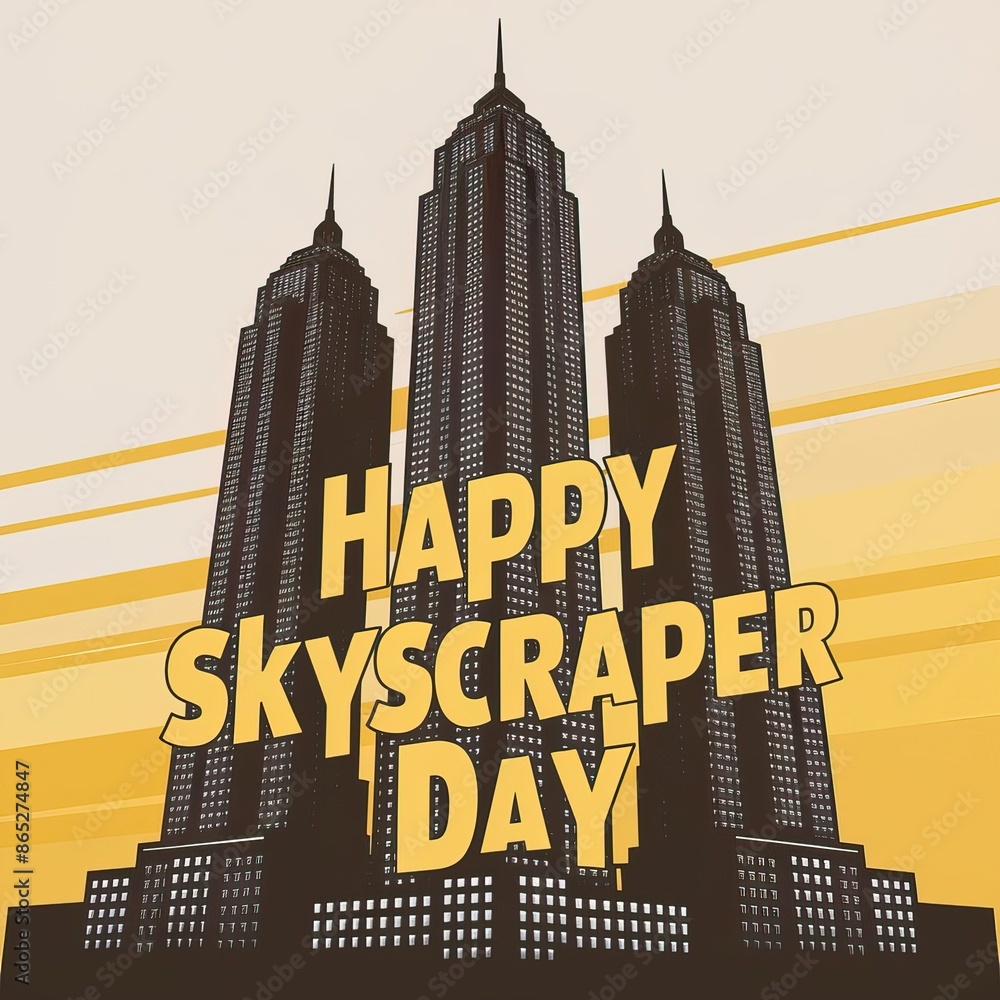 Skyscraper Day, Celebrate Skyscrapers on, Skyscraper Day Poster, with ...
