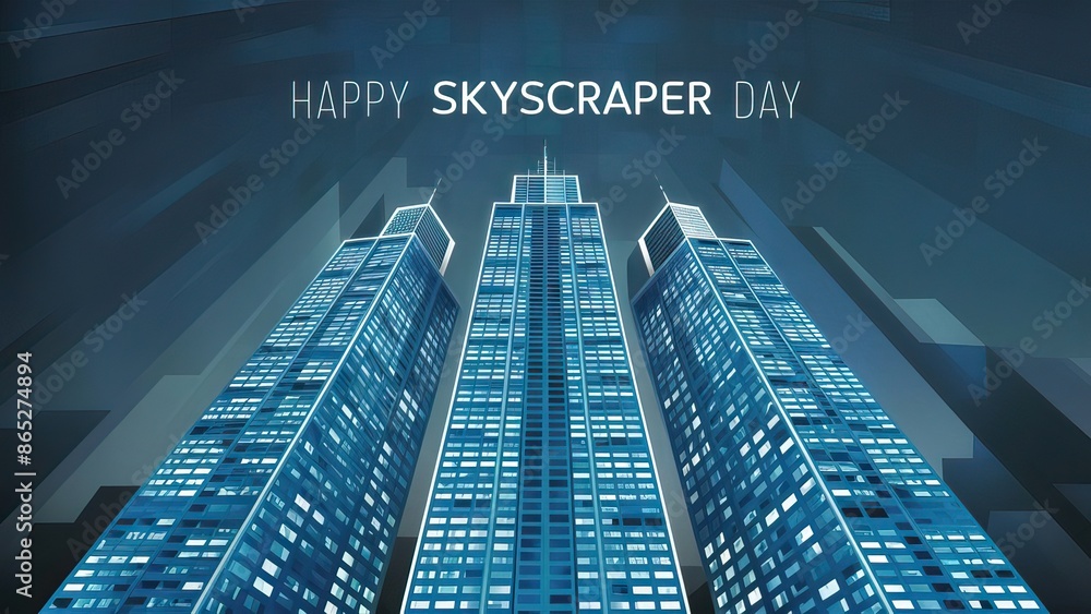 Skyscraper Day, Celebrate Skyscrapers on, Skyscraper Day Poster, with ...