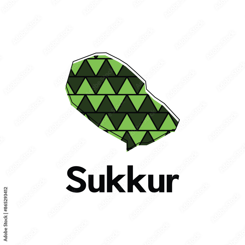 Map City of Sukkur vector design template, Infographic vector map ...