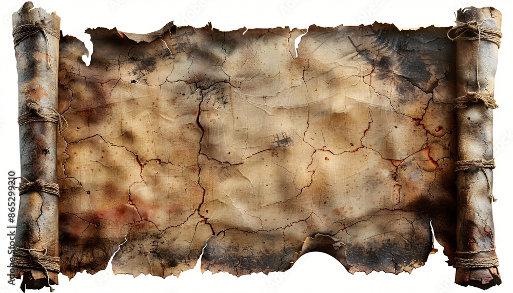 worn blank old paper scroll parchment texture and old fantasy vintage ...