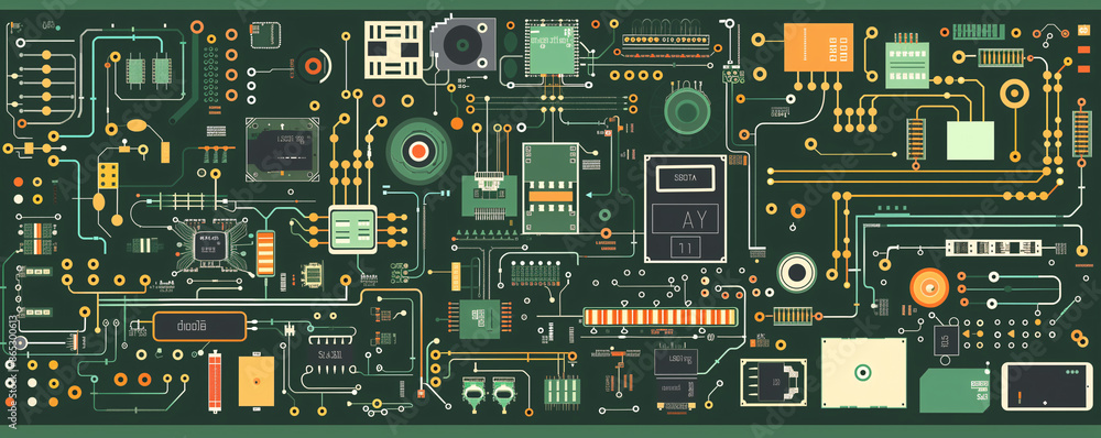 Electronic Circuit Schematic: A detailed electronic circuit schematic ...