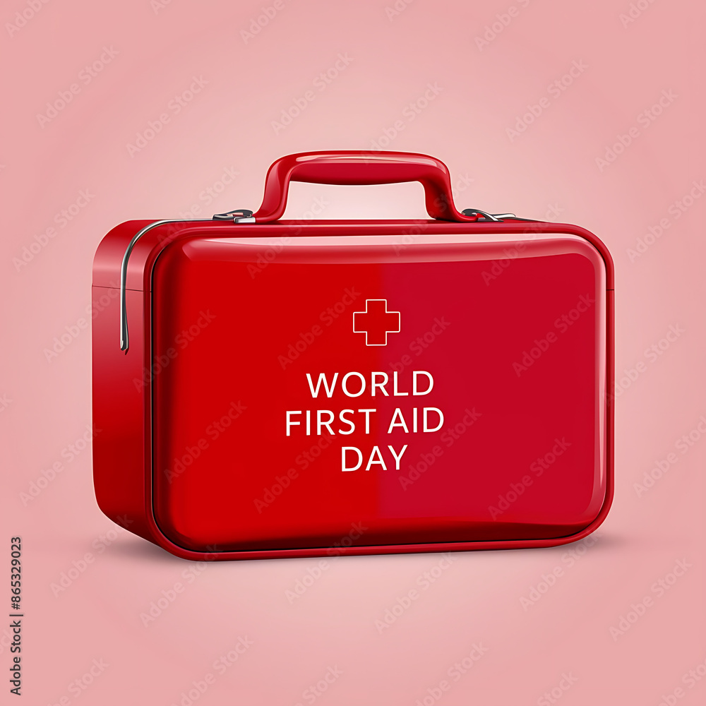 world first aid day, Red heart and first aid kit for, World First Aid ...