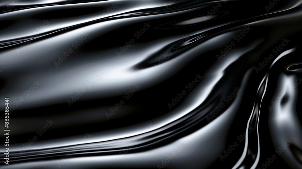 crude oil aesthetic photography, smooth surface, rich black color ...