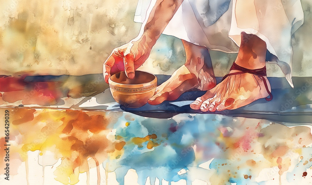 Sacred Moment of Humility: A Poignant Capture of the Traditional ...