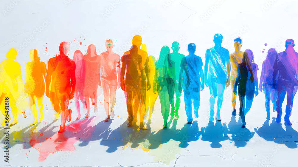 Concept of Belonging Inclusion Diversity Equity DEIB or LGBTQ, group of ...
