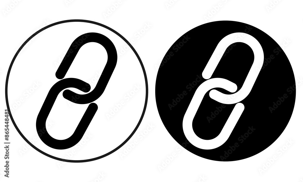 link icon, paperclip icon. attached internet web page URL icon ...