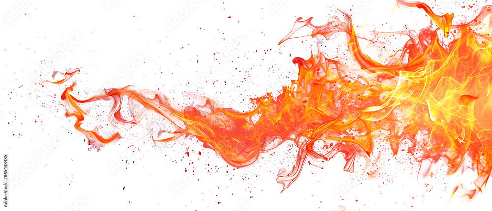 Fire flames isolated on white background ,Abstract fire flames for ...
