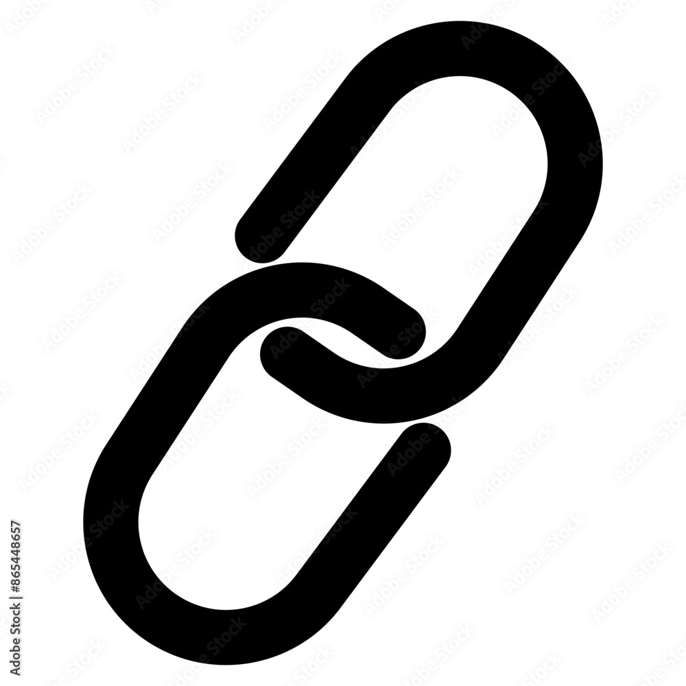 link icon, paperclip icon. attached internet web page URL icon ...
