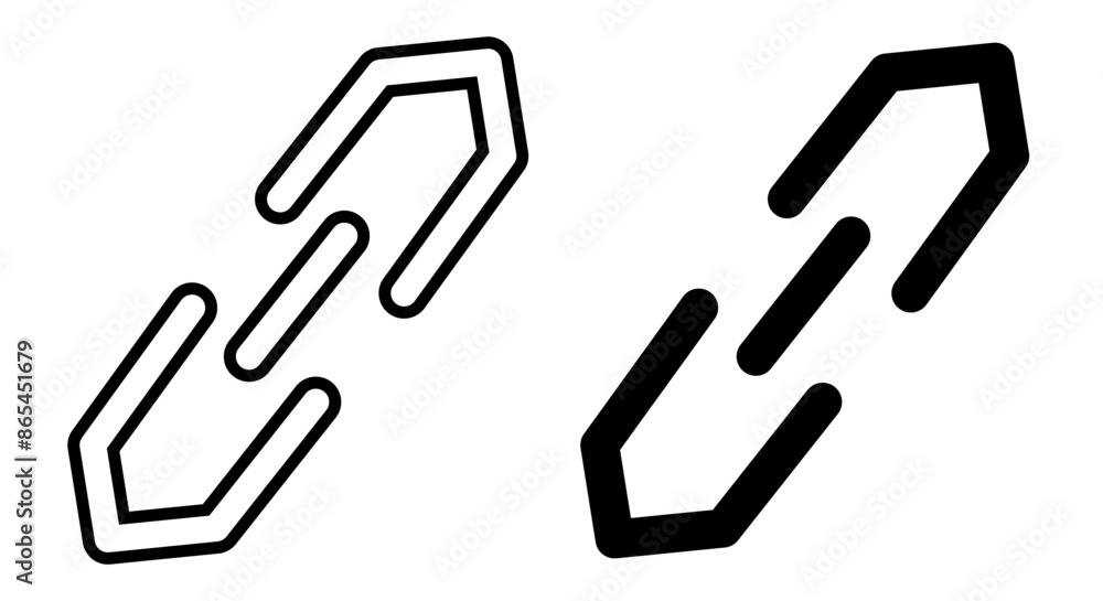 link icon, paperclip icon. attached internet web page URL icon ...