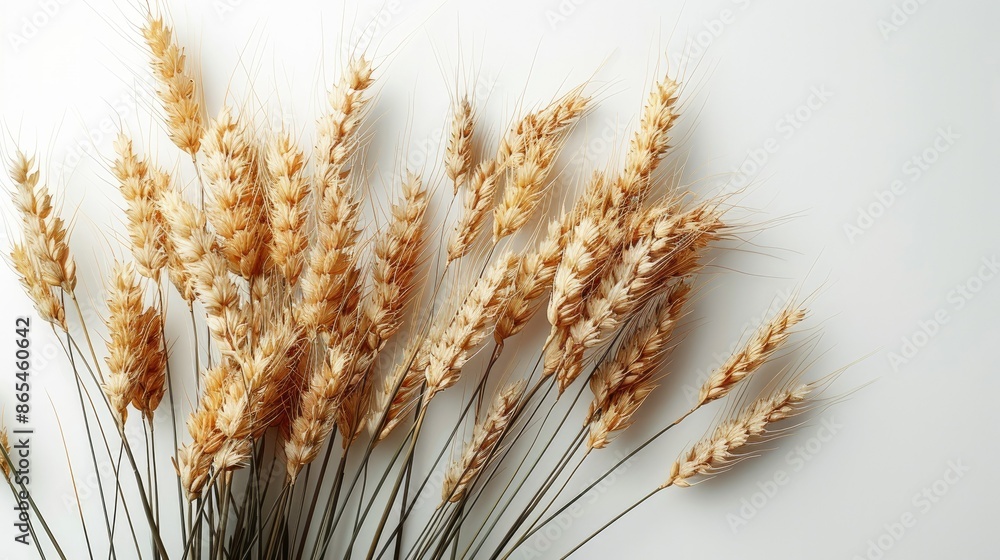"Create a Minimalist Image Featuring Golden Wheat Stalks Against a ...