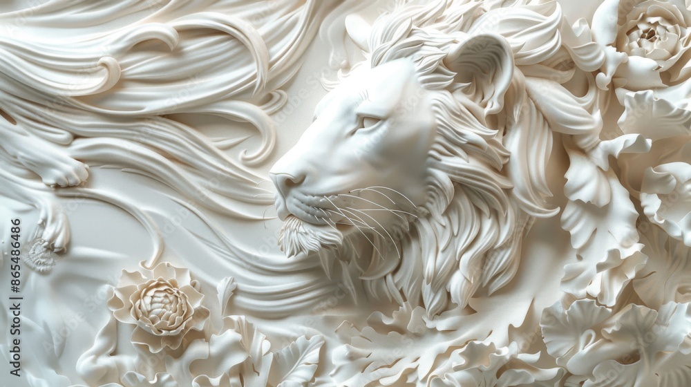Exquisite 3D Relief Animal Wallpaper - Captivating Mural for Stunning ...