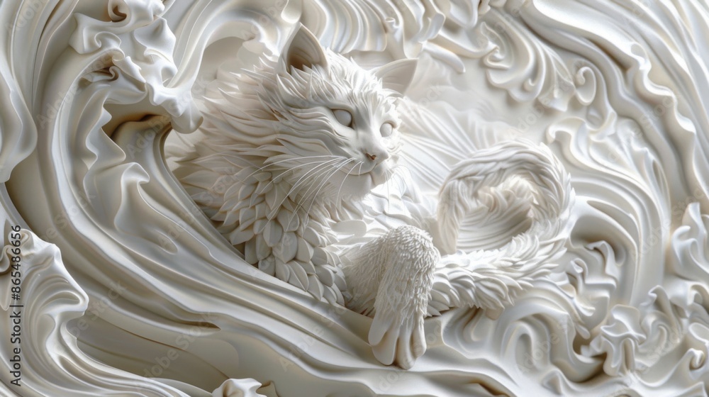 Exquisite 3D Relief Animal Wallpaper - Captivating Mural for Stunning ...