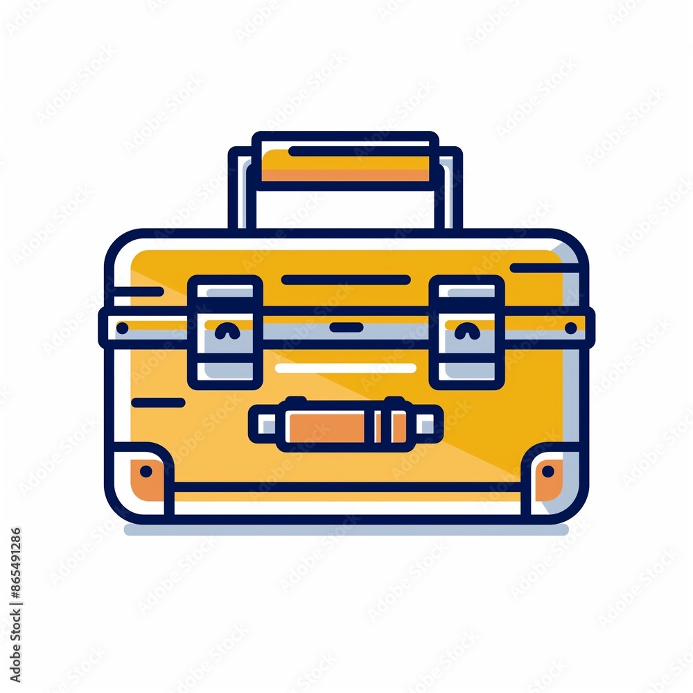 Colorful vector illustration of a toolbox icon, ideal for corporate ...