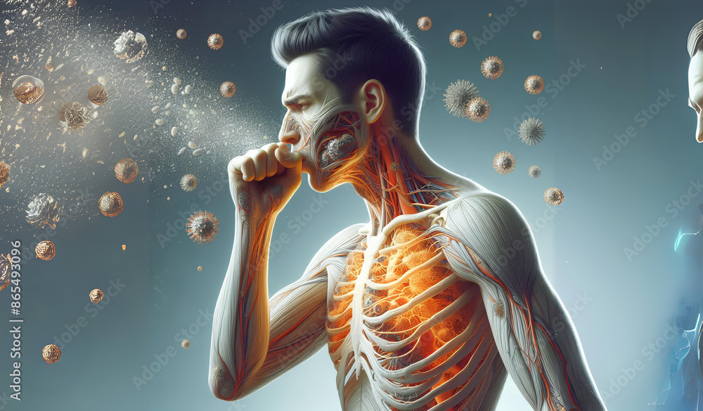 The spread of pathogens in the human body Stock Photo | Adobe Stock