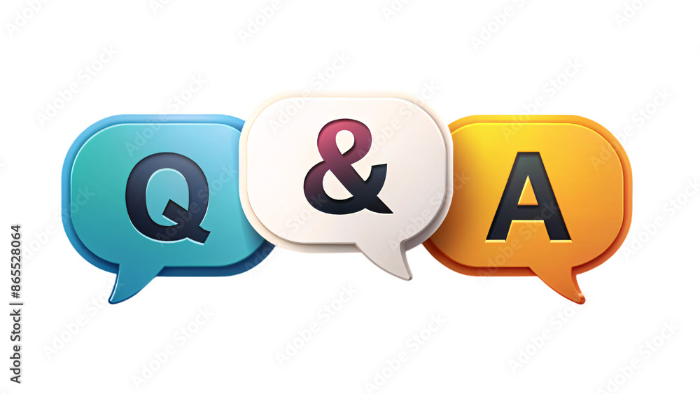 Question mark, question bubble icon model design render 3d, faq Q & A ...
