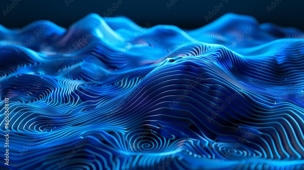 3D Topographic map background concept. Topo contour map. Rendering ...