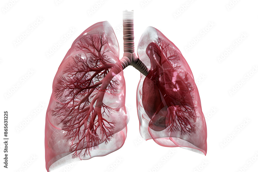 Human lung isolated on white health anatomy chest body section 3d ...
