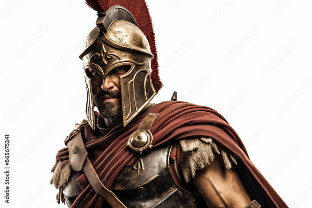 Spartan warrior on a white background. Spartan War. Topics related to ...
