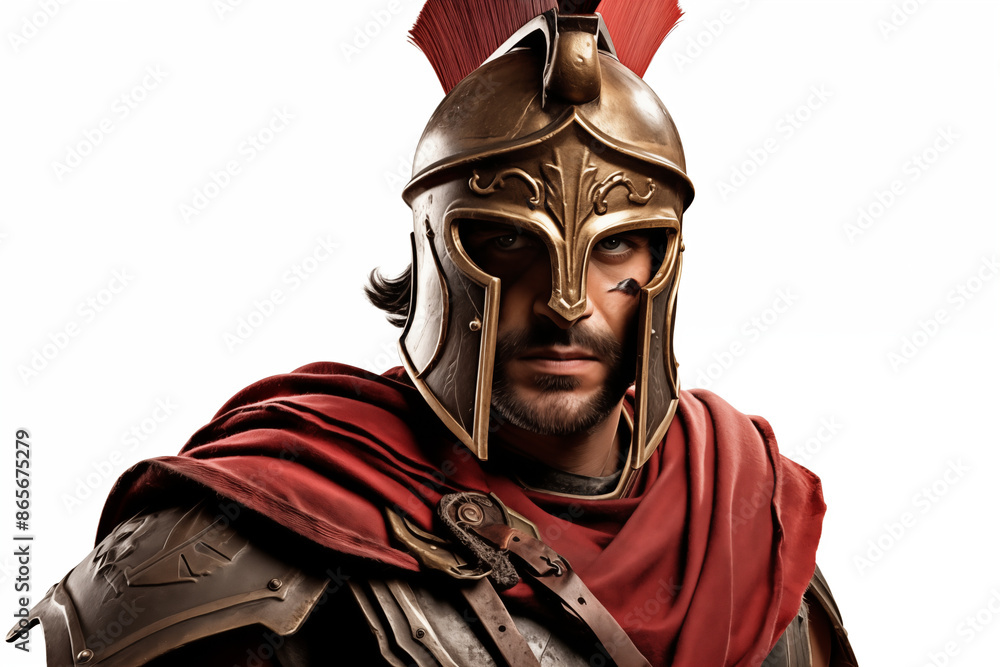 Spartan warrior on a white background. Spartan War. Topics related to ...