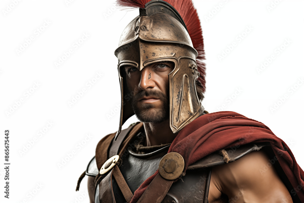 Spartan warrior on a white background. Spartan War. Topics related to ...