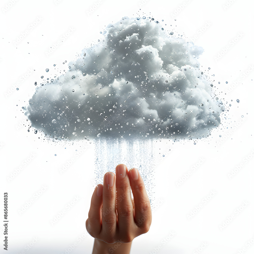 businesswoman hand pushing icon ui of cloud computing technology ...