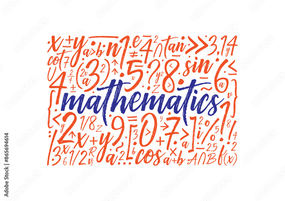 handwritten math and math symbols. math background. math symbols ...