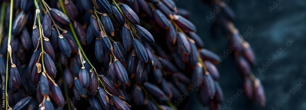 24. Bhutanese black rice ears, also known as forbidden rice, prized for ...