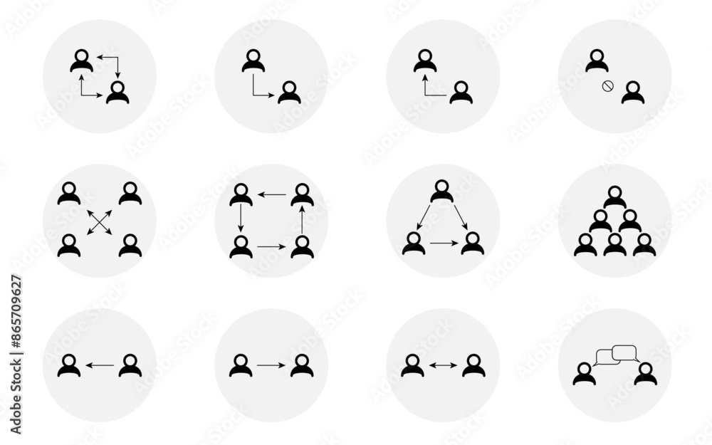 User Communication Icon set image, vector user communication icon set ...
