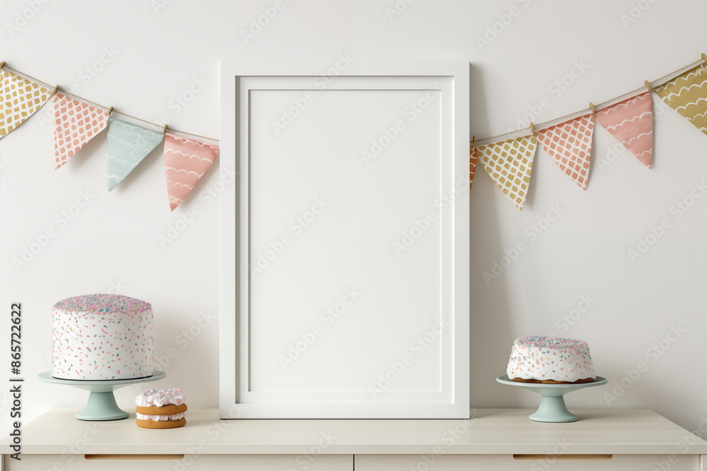 Party Sign Display frames, Frame Mockup at Party, Empty Frames to ...