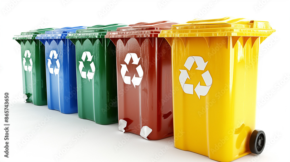 Recycle bins , clipart, high quality, white background Stock Photo ...