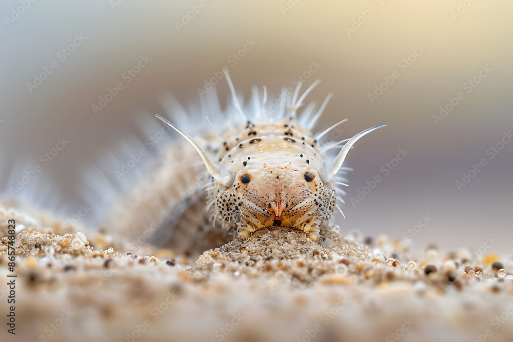 Rare antlion larva creating trap in the sand highlighting the unique ...