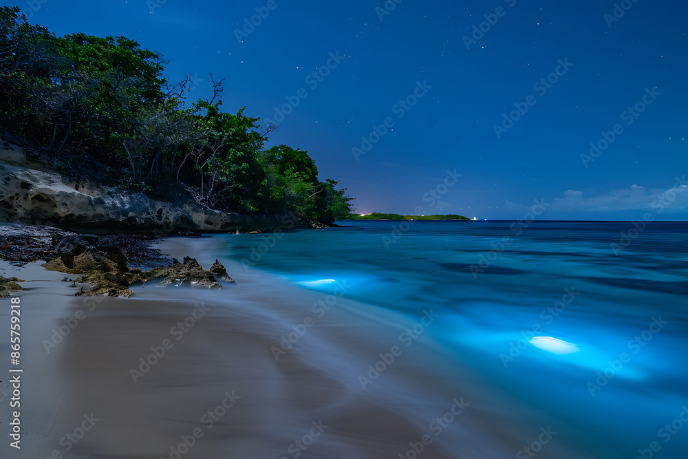 Ethereal glow of the bioluminescent waters in Mosquito Bay Vieques ...