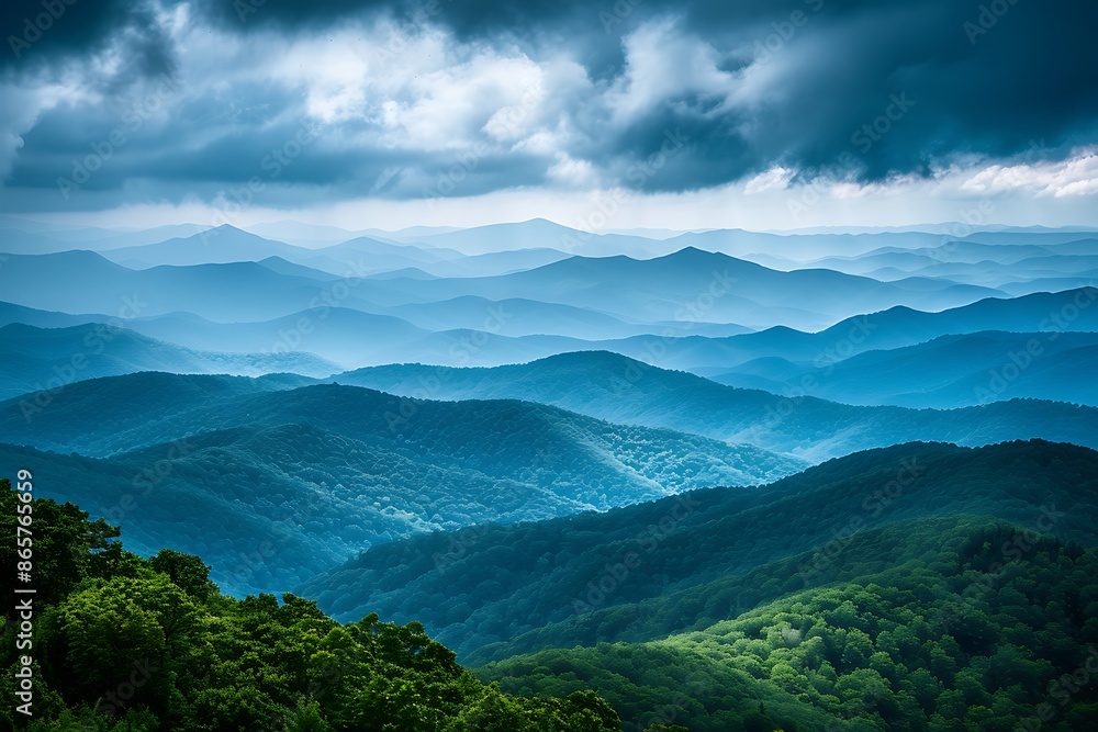 Stunning landscape of the Appalachian Mountains in the United States ...
