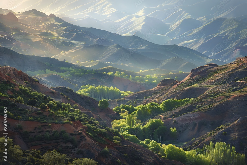 Aweinspiring landscape of the Atlas Mountains in Morocco with their ...