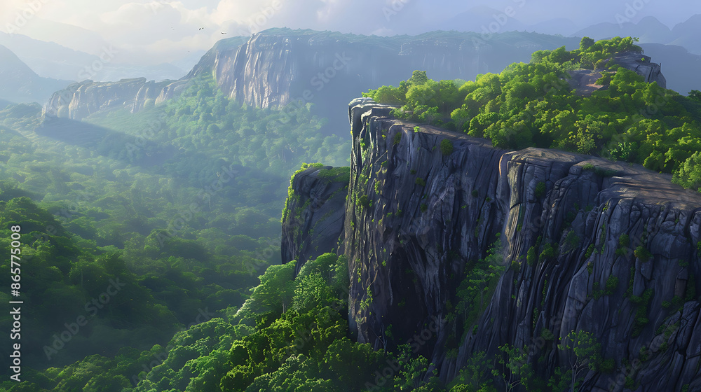 Stunning landscape of the Western Ghats in India with their lush ...