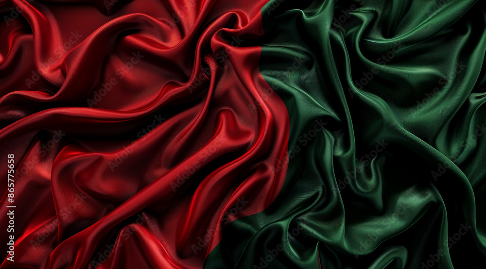 Abstract red and green flag background. Abstract wallpaper design with ...