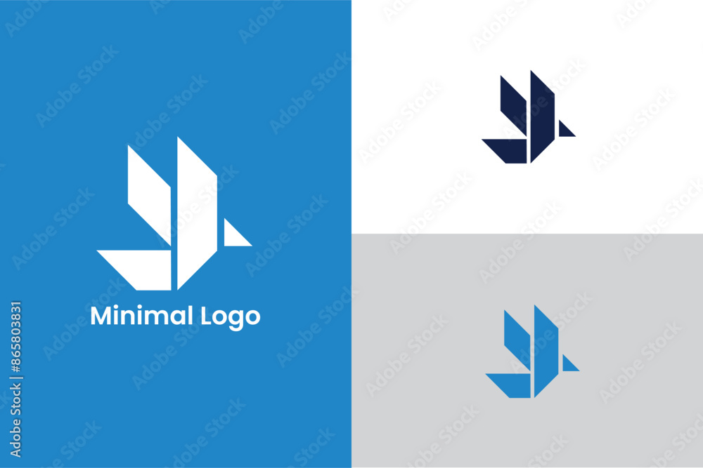 Flying bird logo, Flying Wings Bird Logo abstract design, logo icon ...