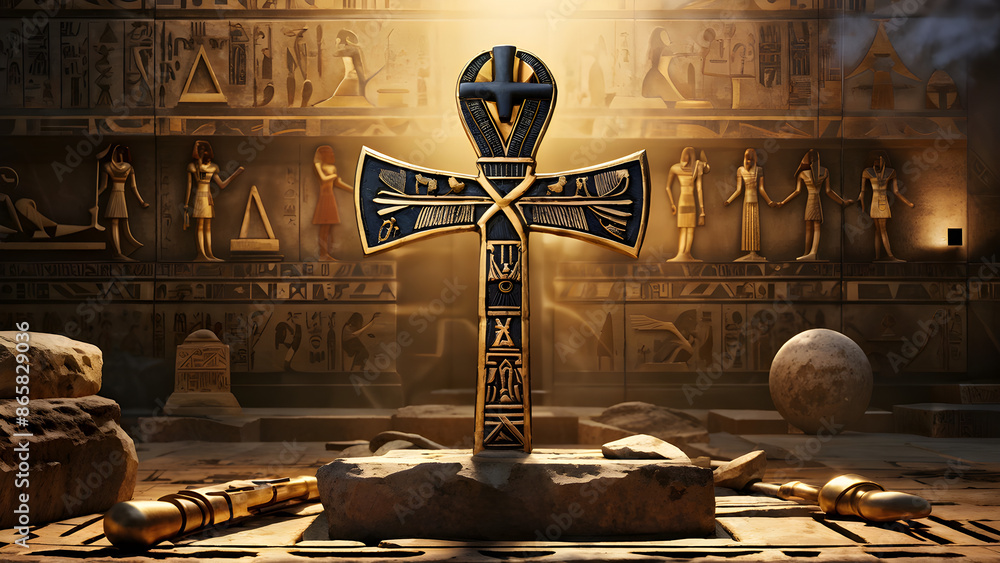 An elegant depiction of the Egyptian ankh, the symbol of life and ...